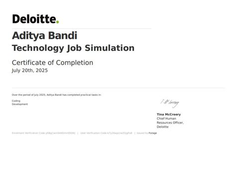 Excited To Share That Ive Completed The Deloitte Australia Technology Virtual Job Simulation On