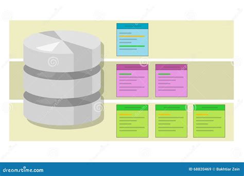 Data Table Query Database Index Symbol Vector Illustration Concept