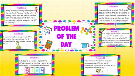 mash maths week maths problem of the day powerpoint set 2