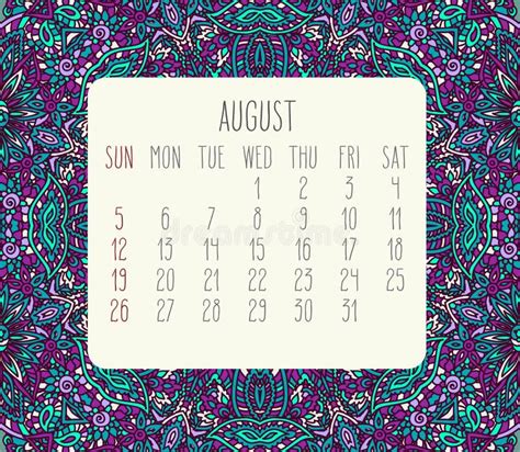 8月2018日历 向量例证 插画 包括有 计划程序 调度程序 鞋带 日历 组织者 编号 金银细丝工 121354616