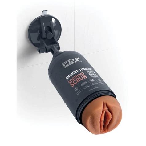PDX Plus Shower Therapy Soothing Scrub Tan Discreet Vagina Stroker Sex Toys At Adult Empire