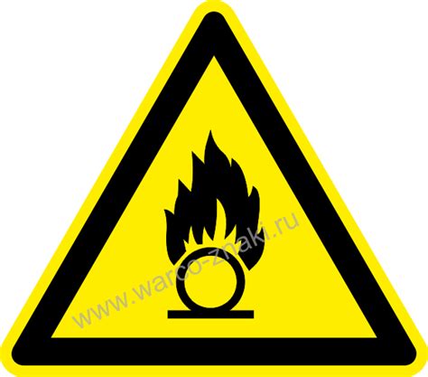 Знак «Окислитель / Oxidizing substance» артикул W028 купить оптом и в ...