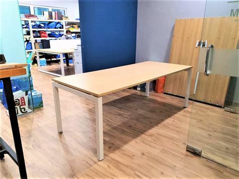 Rectangular Meeting Table With Metal N Leg Kaizen Sofa