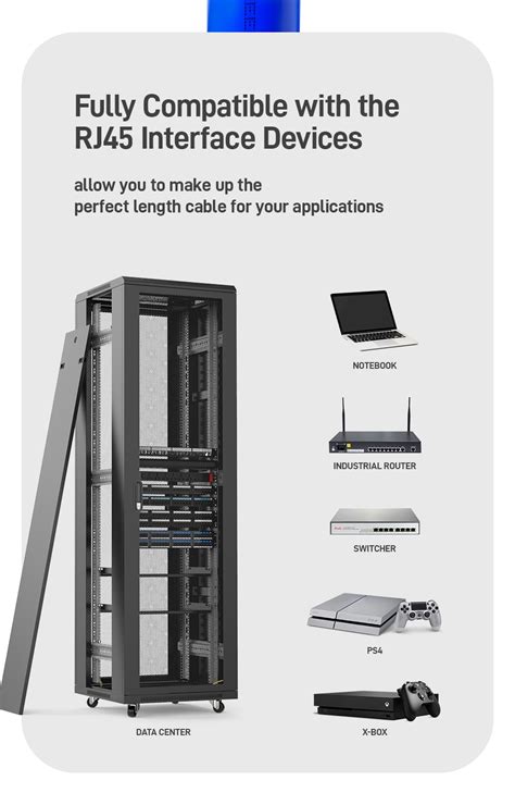 Ampcom 2 Piece Cat6a And Cat7 Shielded Rj45 Modular Plug Connector 50u 8p8c Rj45 Connector