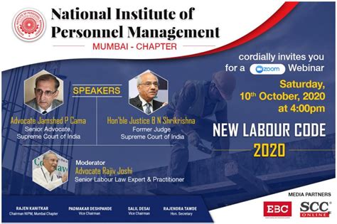 nipm webinar on new labour code 2020 scc times