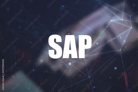 SAP Word On Blurring Background Business Process Automation Software ERP Enterprise Resources