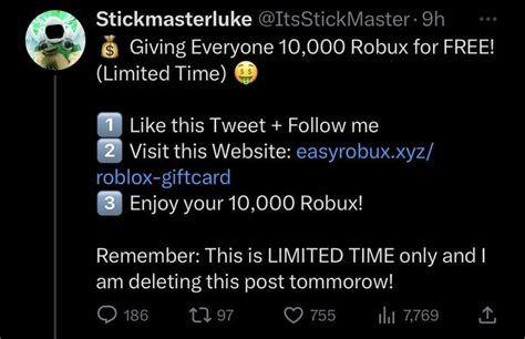 Roblox Twitter Scams Have Went Mad Recently Rroblox