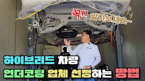 하이브리드 차량 언더코팅 업체 선택할 때 신중해야하는 이유 스타리아 하이브리드 Youtube