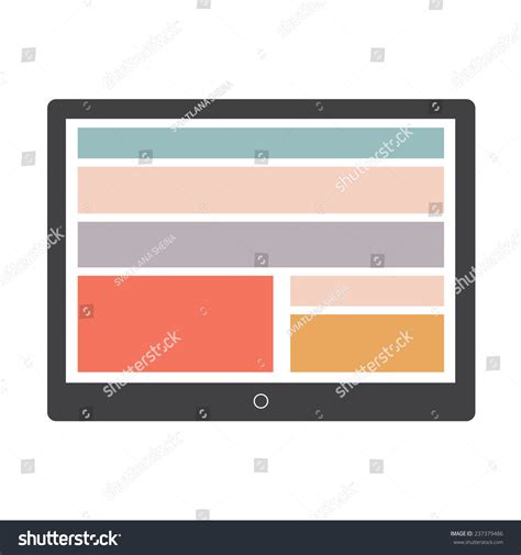 mobile flat design ui template stock vector royalty free 237379486