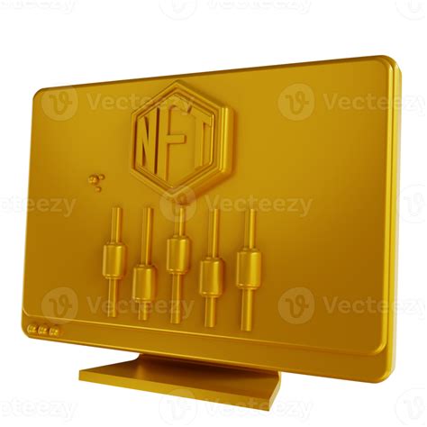 3d Illustrations Golden Nft Traffic Monitoring 11419776 Png
