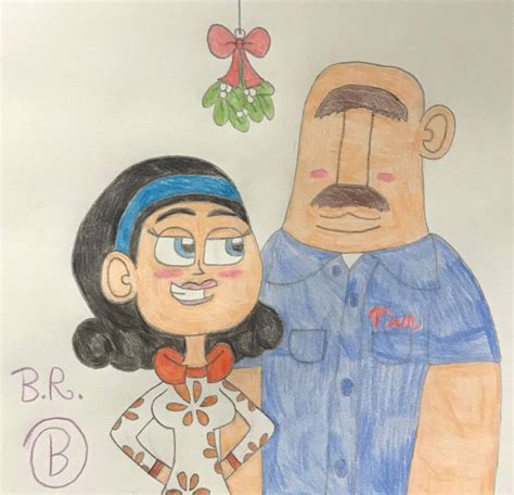 Tim And Fran Under The Mistletoe By Brooklynncartoongirl On Deviantart