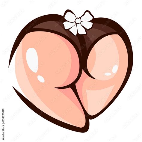 Close Up Sexy Naked Woman Booty Ass In Cute Lingerie Vector