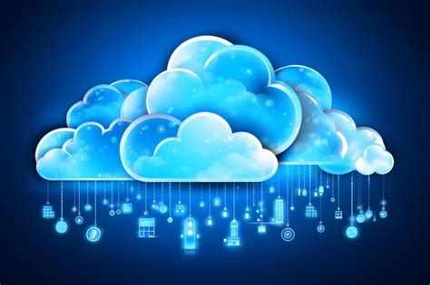 Premium Ai Image Cloud Data Storage Cloud Computing And Data Transfer