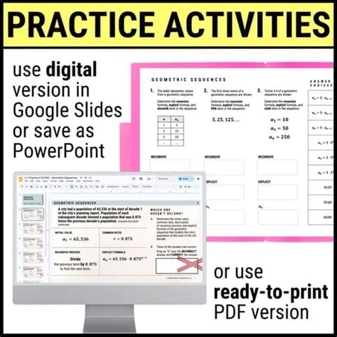 Geometric Sequences Activity And Guided Notes By Math Beach Solutions Geometric Sequences Activity And Guided Notes By Math Beach Solutions