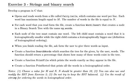 Solved Exercise 3 Strings And Binary Search Develop A