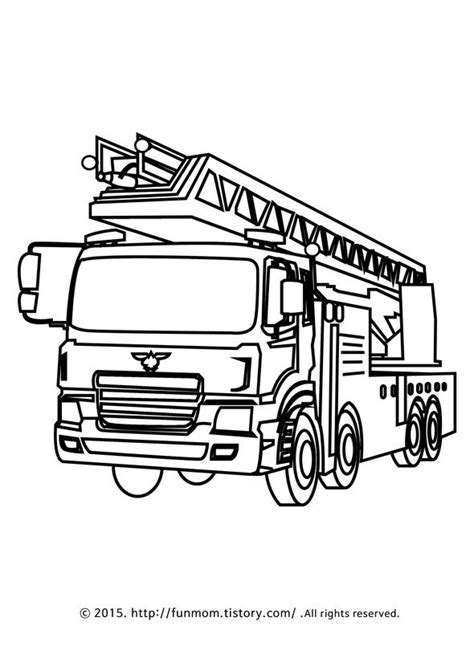 자동차 색칠공부프린트 도안 Fire Truck Ring Page Chevrolet Logo Book Worth
