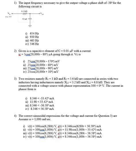 Solved The Input Frequency Necessary To Give The Output Chegg Com