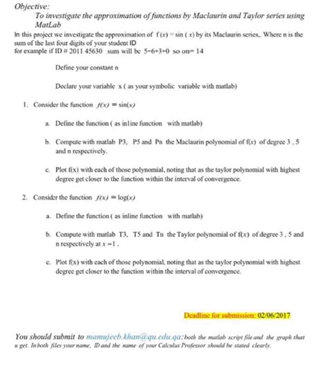 Solved Objective To Investigate The Approximation Of Chegg