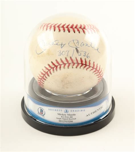 Mickey Mantle Signed Oal Baseball Inscribed 307 536 Bgs Authentic