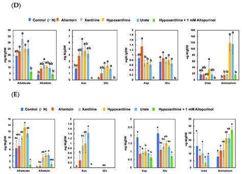 Concentrations Of The Principal N Metabolites In The Xylem Sap Of Download Scientific Diagram