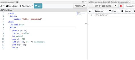 Request Support Arm Assembly · Issue 2387 · Compiler Explorer