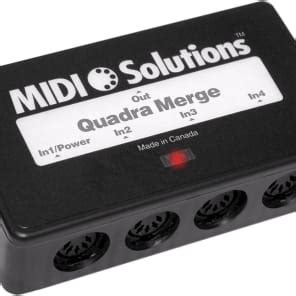 MIDI Solutions Quadra Merge Input MIDI Merger Box Reverb