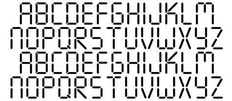 7 Segment Display Font Word Klobbs
