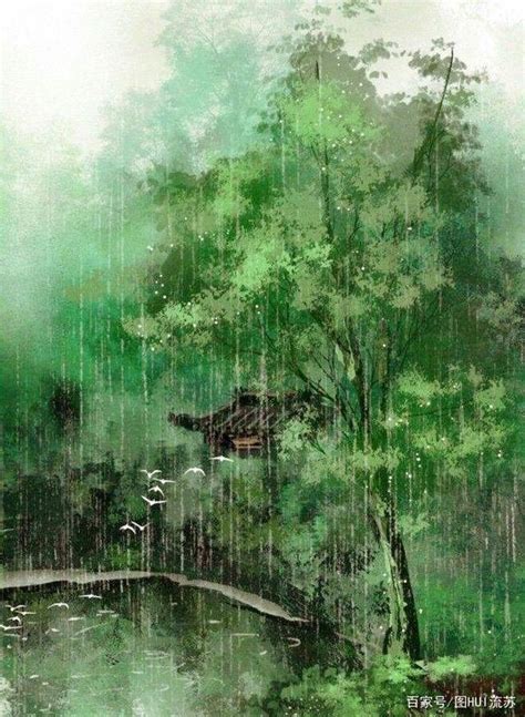 古风雨夜图片唯美 图库 五毛网