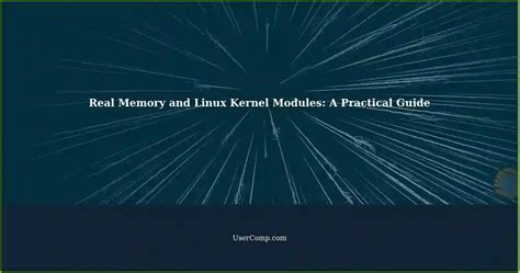 Understanding Real Memory And Creating Kernel Modules In Linux A Case
