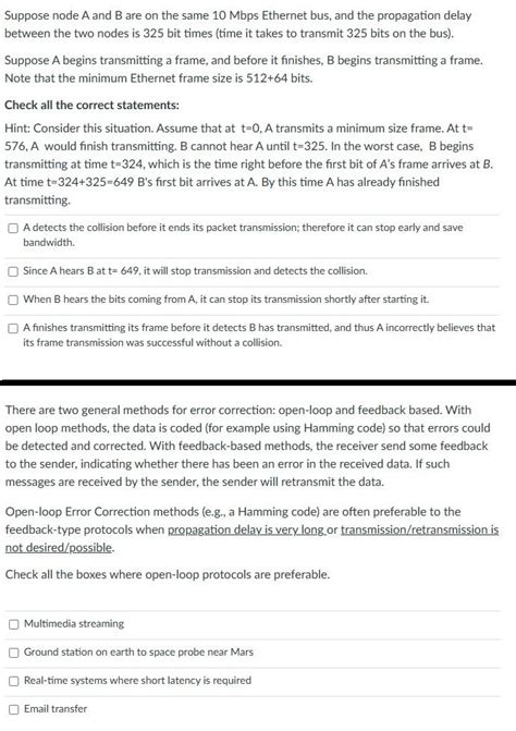 Solved Suppose Node A And B Are On The Same Mbps Ethernet Chegg Com