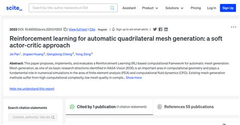 Reinforcement Learning For Automatic Quadrilateral Mesh Generation A Soft Actor Critic Approach