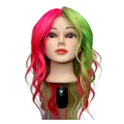 Pink Real Human Hair Wig Etsy