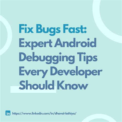 Dhaval Lathiya On Linkedin Androiddevelopment Debuggingtips