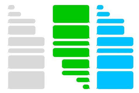 Message Bubbles Chat Icons Deign Template Vector Image