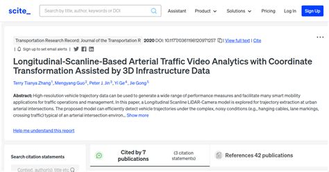 Longitudinal Scanline Based Arterial Traffic Video Analytics With Coordinate Transformation