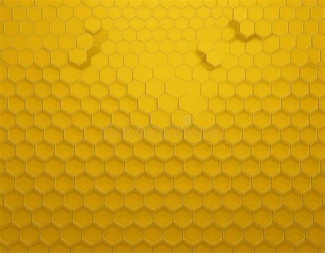 Geometric Honeycomb Pattern Abstract Yellow Hexagon Texture Background With Modern Clean Design