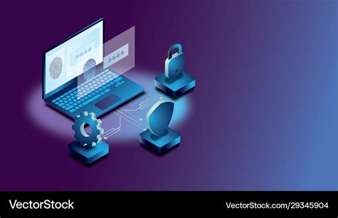 It Security Isometric Royalty Free Vector Image