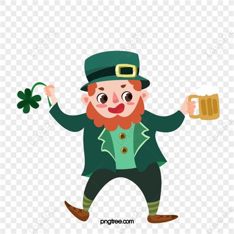 맥주 일러스트 잔 클로버 패트릭의 날 문자를 들고축제축하 Png 일러스트 무료 다운로드 Lovepik
