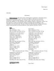 Lab Report Exp Docx Kiya Esparza Chem Seperation Of The Components Of A Mix
