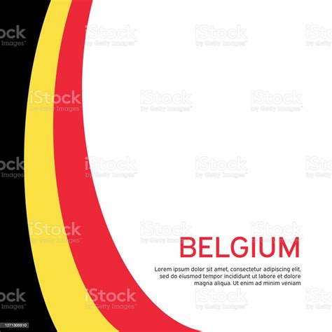 추상 흔들벨기에 플래그 벨기에 휴일 엽서 디자인에 대한 창조적 인 배경 비즈니스 소책자 플랫 스타일 포스터의 그래픽 배경입니다