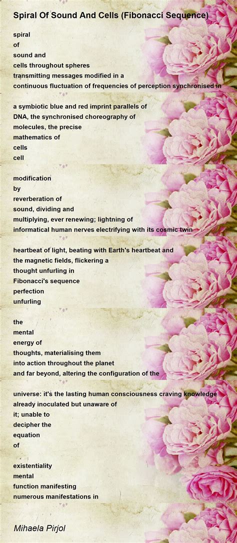 Spiral Of Sound And Cells Fibonacci Sequence Spiral Of Sound And