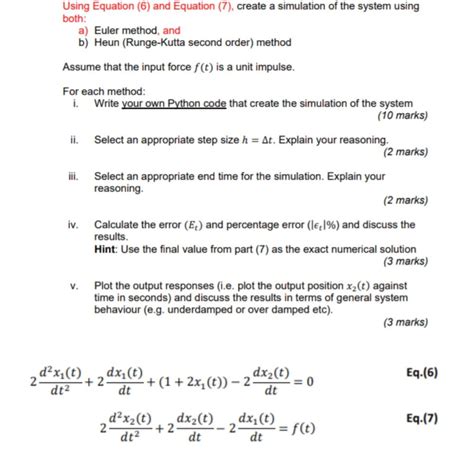 solved both a euler method and b heun runge kutta