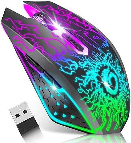 Amazon Com Wireless Gaming Mouse Honeycomb G Usb Cordless Mouse Rgb Rechargeable Pc Game