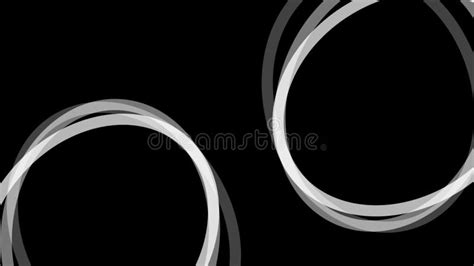 Multiple White Rings Rotating On Black Background Motion Stock Video Video Of Abstract