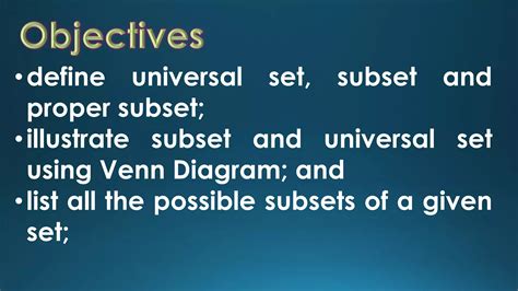 Universal Set And Subset Using Venn Diagram Pdf