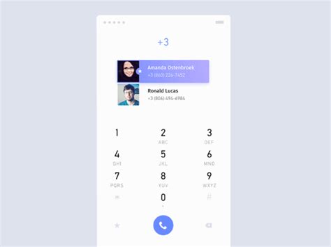 Clean Style Dial Pad Ui Keypad Call Phone Keyboard Back Profile Dialpad Number Ux Ui Ios Clean