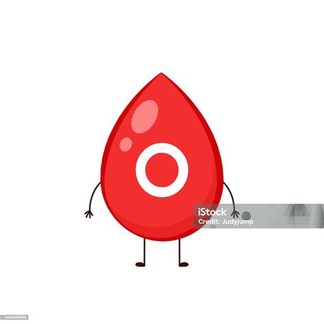 혈액형 O 만화 캐릭터 혈액형은 적혈구 장식으로 다양한 행동의 캐릭터입니다 개념에 대한 스톡 벡터 아트 및 기타 이미지 개념 개념과 주제 건강 진단 Istock