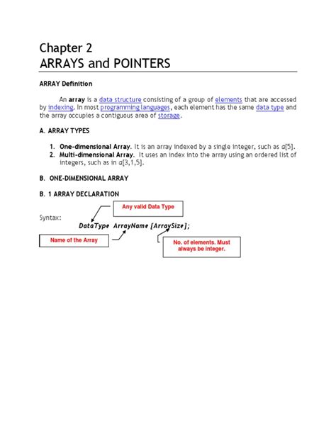 A Comprehensive Guide To Arrays And Pointers In C Pdf