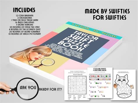 Taylor Swift Puzzle Pack Digital Download — Weeno Social Party Planning Made Easy