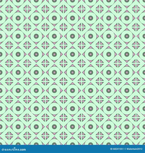 Seamless Vector Pattern Symmetrical Geometric Abstract Background With Rhombus And Circles In